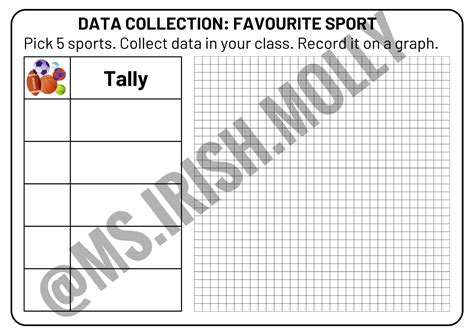 Mash 3rd 4th Class Data Collecting Worksheets Bundle
