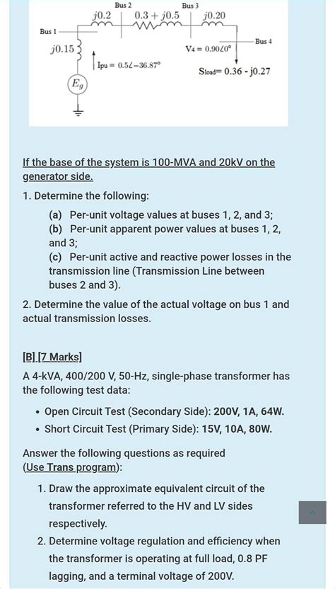 Solved Bus 2 Bus 3 J02 03 305 2020 W Bus 1 Bus 4 015