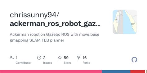 Github Chrissunny94ackermanrosrobotgazebosimulation Ackerman