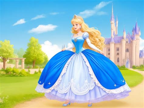 Premium Ai Image Illustration With Princess Cinder Ella Theme