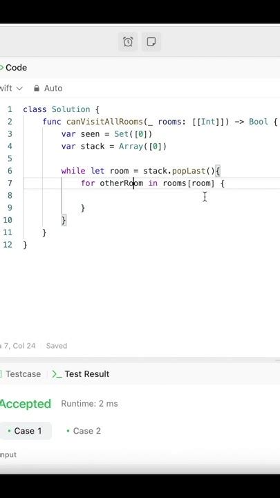 Day 57 Leetcode Problem 841 Swift Youtube