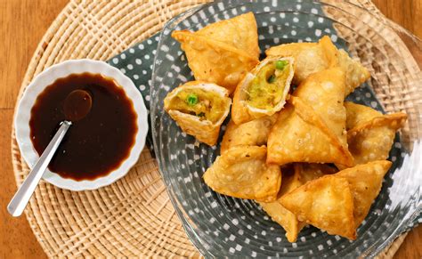 Vegan Japanese Sweet Potato Samosa ซาโมซ่ามันเทศญี่ปุ่นเจ
