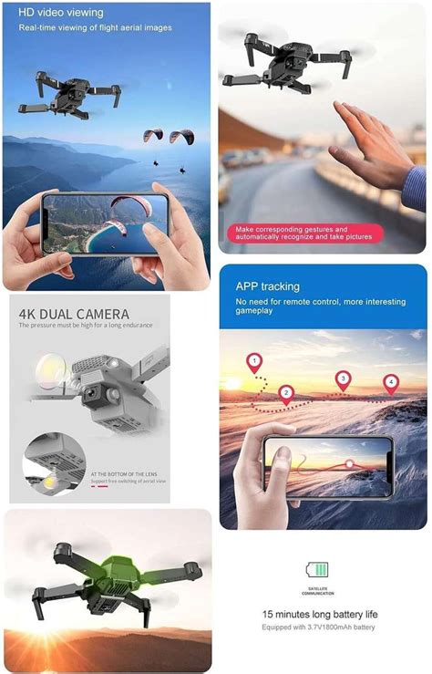 Florastick 4k E88 Pro Drone Upgraded Version Dual Camera Mini Drone