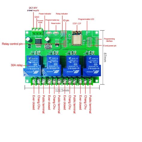 DC V A ESP WIFI Channel Relay Module ESP F Development Board DarkOct