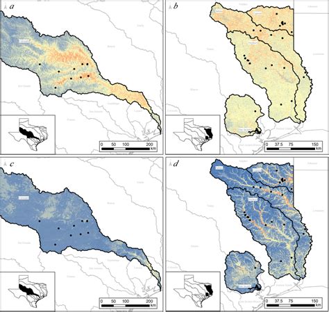 ensemble model outputs of two species trained to respected ranges and