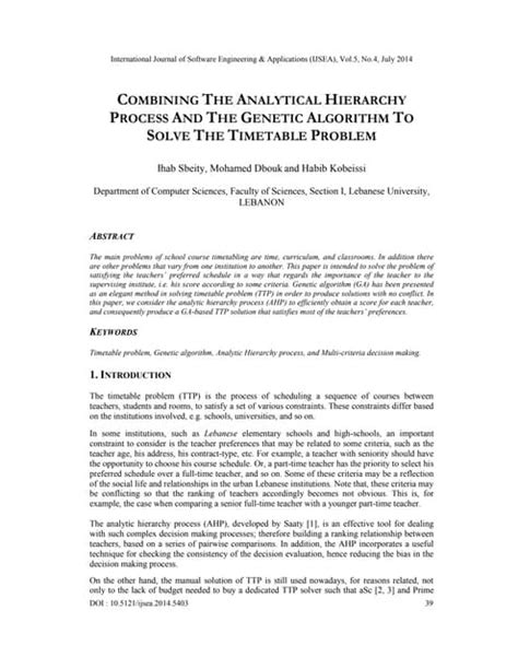Combining The Analytical Hierarchy Pdf