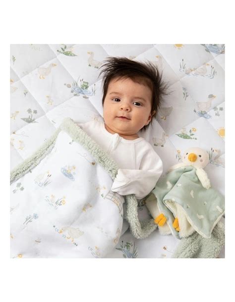 Living Textiles Goosey Security Blanket In Sage Myer