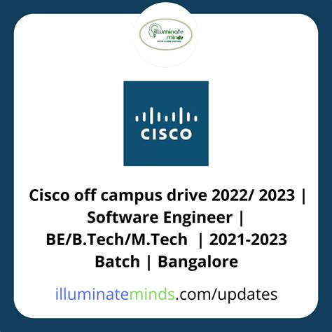 Cisco Off Campus Drive Software Engineer BE B Tech M Tech Batch