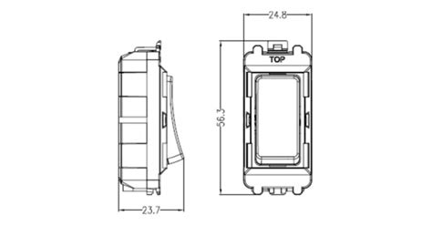 20AX Intermediate Grid Switch Module In Matt Black For Use With