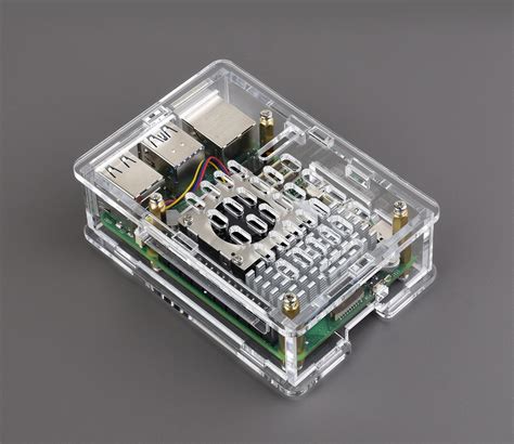Clear Acrylic Case For Raspberry Pi 5 Supports Installing Official