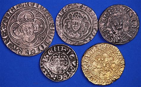 Reproduction Medieval Coins 5 Medieval Coins William 1 Edward 1 And