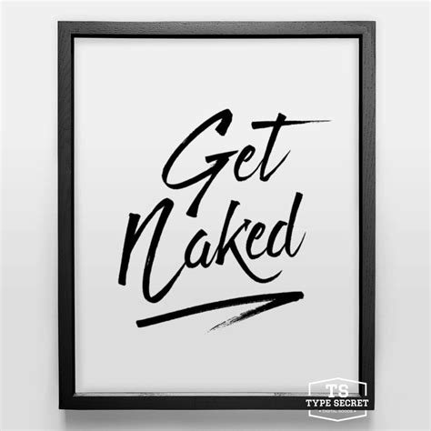 Get Naked Print Quote Bathroom Printable Wall Art Bathroom Etsy