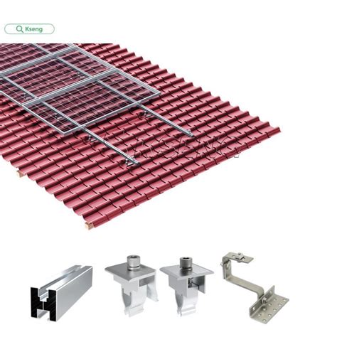 Aluminum Solar Bracket Tile Roof Solar Panel Mounting Kit Roof Solar