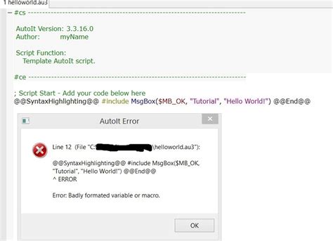 Tutorial Scripts Not Working Autoit General Help And Support Autoit