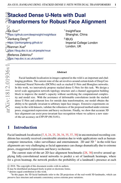 pdf stacked dense u nets with dual transformers for robust face alignment