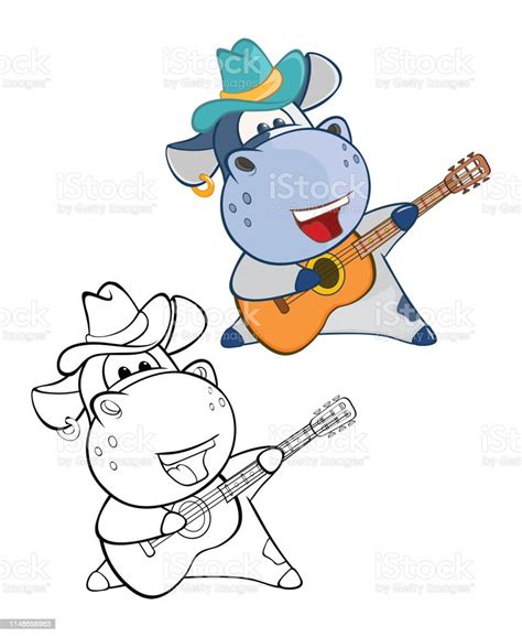 당신이 디자인 및 컴퓨터 게임을 위한 귀여운 만화 캐릭터 암소의 벡터 일러스트 레이 션 색칠 하기 책 개요 세트 귀여운에 대한 스톡 벡터 아트 및 기타 이미지 Istock