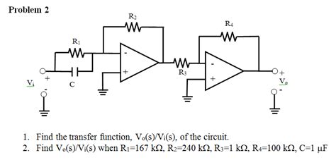 Solved Find The Transfer Function Vosvis Of The