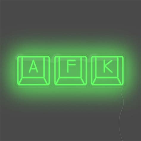 Afk Keyboard Neon Sign Neon Signage And Neon Lights Unrivaled Neon