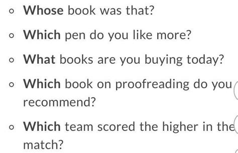 Interogative Adjectives In 5 Sentence