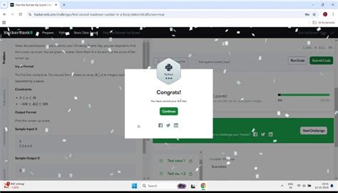 python hackerrank silverbadge codingjourney continuouslearning