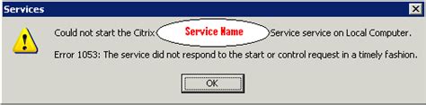Service Not Start On Local Computer Error 1053