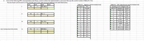 Solved 2 Convert The Following Rtl Microoperations Into