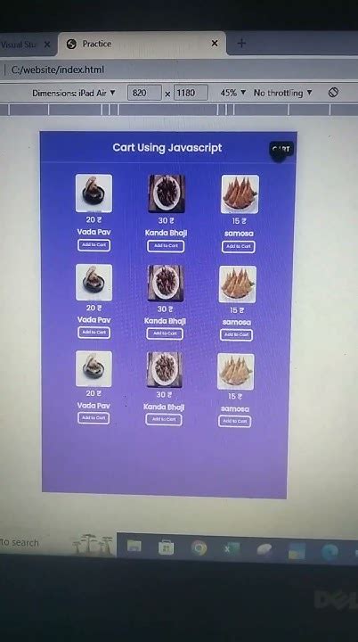 Cart Using Javascript Youtube