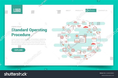 Sop Standard Operating Procedure Concept Circle Stock Vector Royalty Free