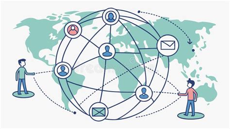 World Map With Interconnected People Global Community And Social Network Vector Design