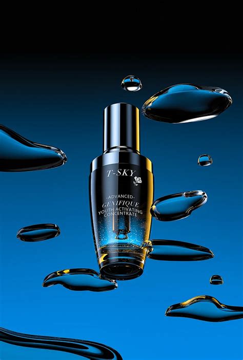 小黑瓶精华液（产品建模渲染） 花瓣网