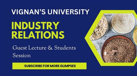 industry relations guest lecture insights from vignan s university