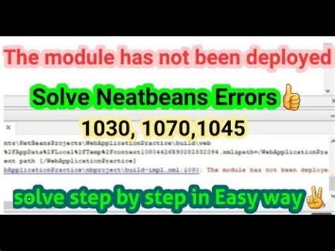 The Module Has Not Been Deployed Build Impl Xml Problem Solution Youtube