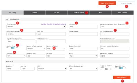 Shoretel Voip Configuration For Tesira Using The Voip Web Interface