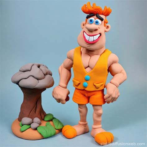Fred Flintstone Cartoon Figure Stable Diffusion Online