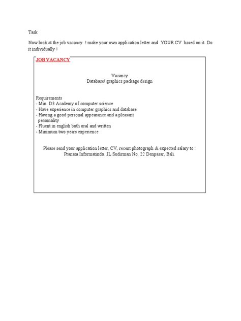 task application letter pdf