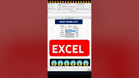 Drop Down List Excel Dropdownlist Shorts Video List