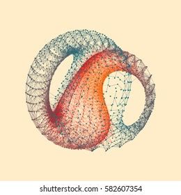Wireframe Object Lines Dots Abstract D Stock Vector Royalty Free Shutterstock