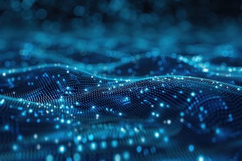 Abstract Particle Technology Background Blue Premium Photo Rawpixel