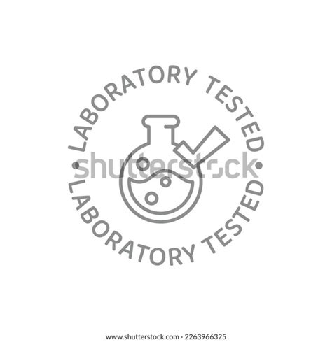 Lab Tested Vector Flask Checkmark Laboratory Stock Vector Royalty Free 2263966325 Shutterstock