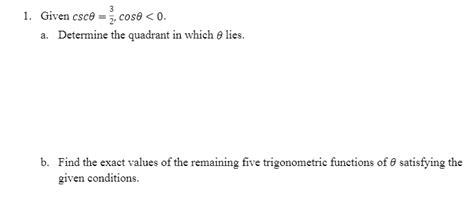 Solved 3 1 Given Csce 2 Cose