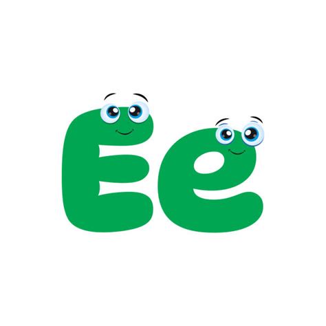 230 Funny Letter E Cartoon Illustration Stock Illustrations Royalty
