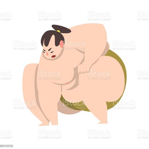 스모 레 슬 러 캐릭터 싸움 자세 Sumoist 선수 일본 무술 전투기에서 흰색 배경에 그림을 벡터 경쟁에 대한 스톡 벡터 아트 및 기타 이미지 Istock