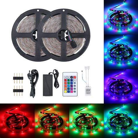 DC V W Meters LED RGB Strip Light With Sensitive IR Keys Remote Control Controller