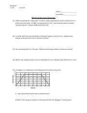 Quiz 3 linear kinematics S20 docx Equations V d t a Δv Δt Name Lab Section KIN 355 Lab