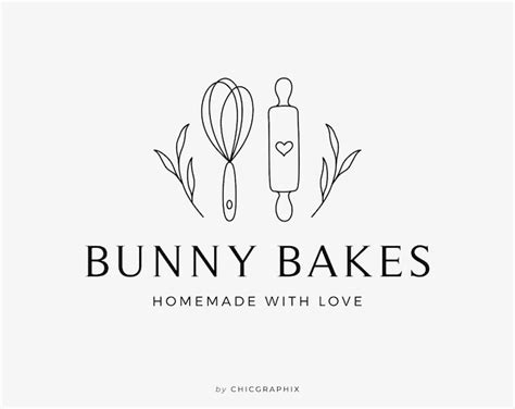 Bakery Logo Premade Logo Kitchen Logo Baker Logo Cake Logo Baking Logo Food Logo Pastry