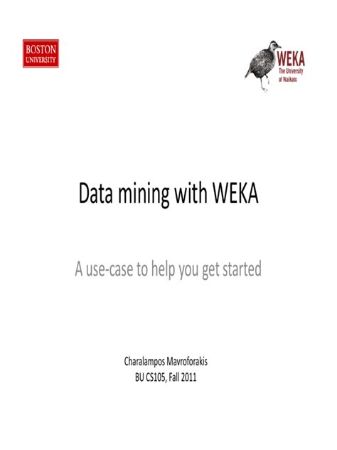 intro to weka pdf confidence interval statistical classification