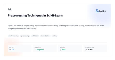 preprocessing techniques in machine learning scikit learn labex