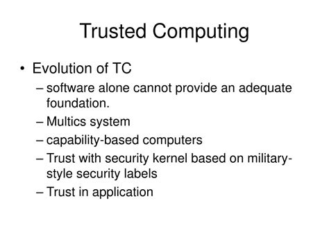 Ppt Trusted Computing Technology And Client Side Access Control