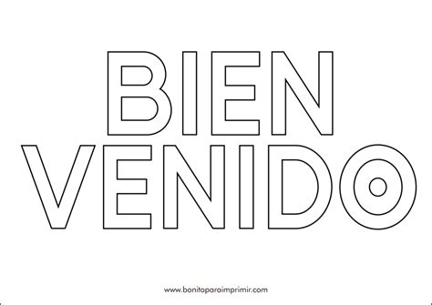 Moldes De Letras De Bienvenidos Bonito Para Imprimir