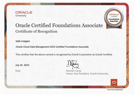 Kefa Msigwa On Linkedin Data Management Oracle Certified